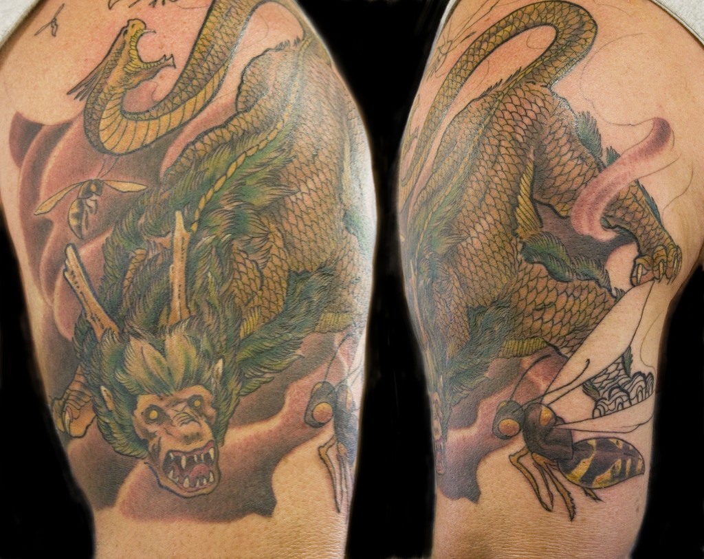 Iron Cypress | Japanese Beast Tattoo by Chris